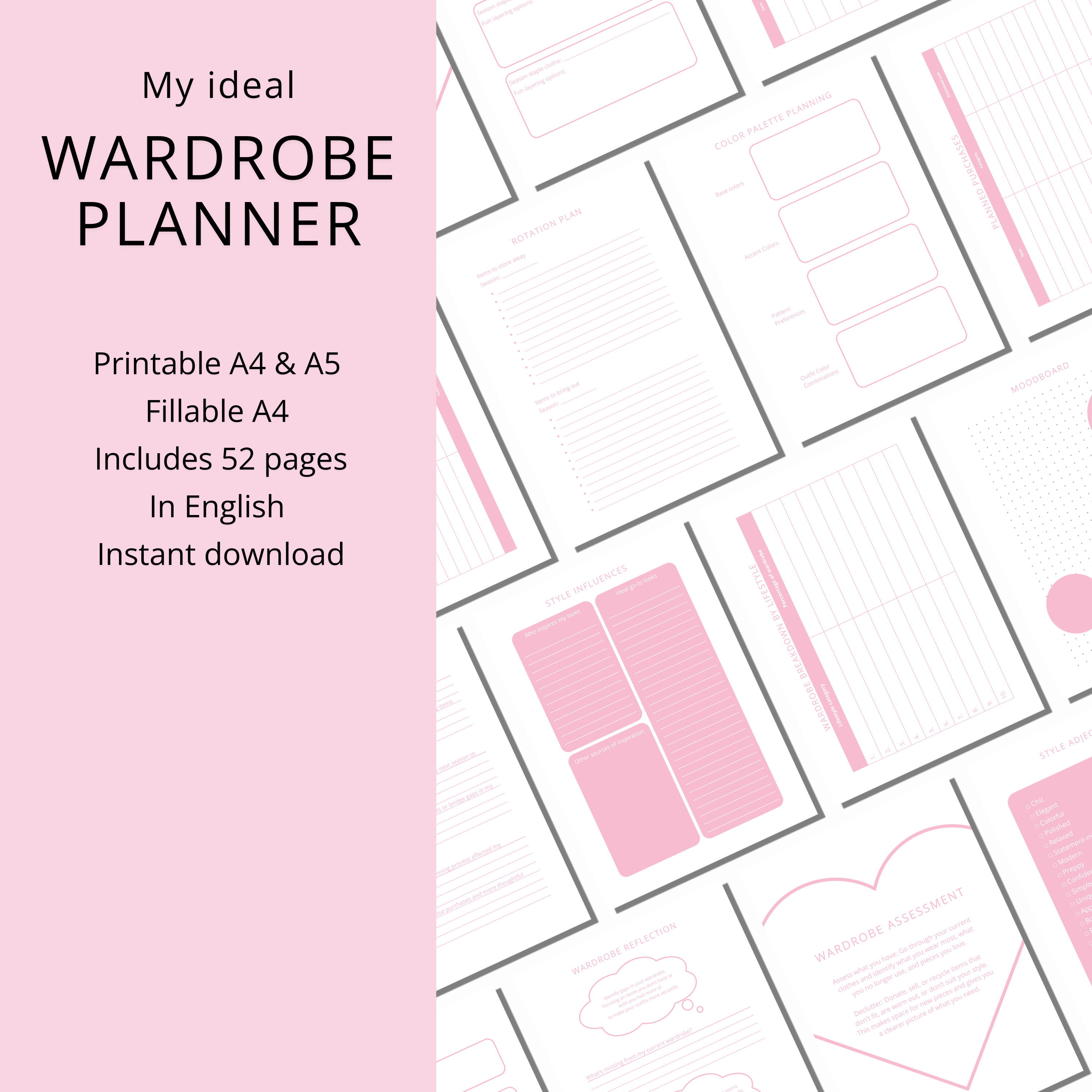 My Ideal Wardrobe Planner | Printable & Fillable PDF - Nytta