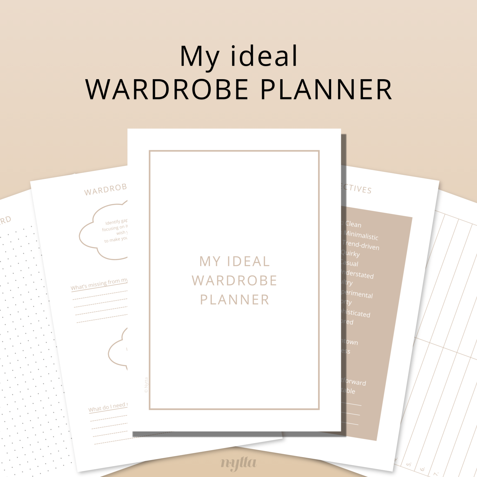 My Ideal Wardrobe Planner | Printable & Fillable PDF | Classic - Nytta
